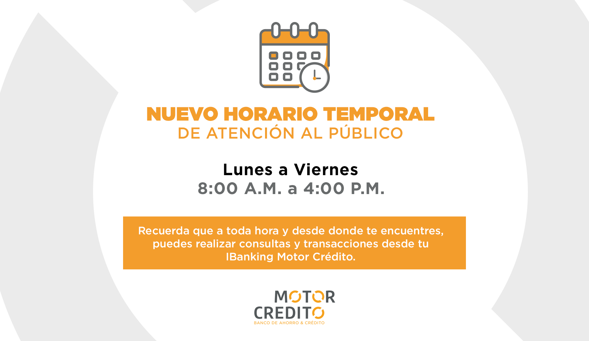 Motor Crédito, S. A., Banco de Ahorro & Crédito